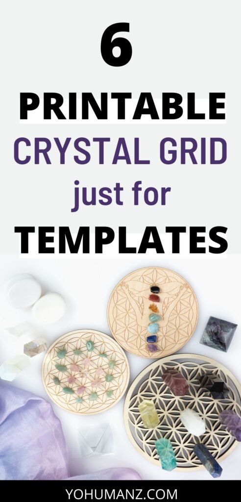 6 Crystal Grid Templates Printables for Love, Protection, Healing