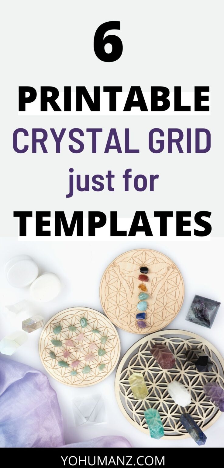 6 Crystal Grid Templates Printables for Love, Protection, Healing