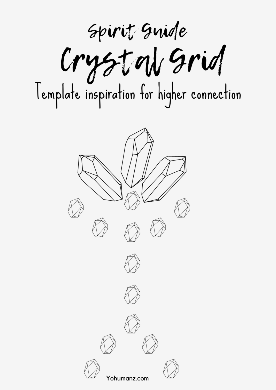 6 Crystal Grid Templates Printables for Love, Protection, Healing